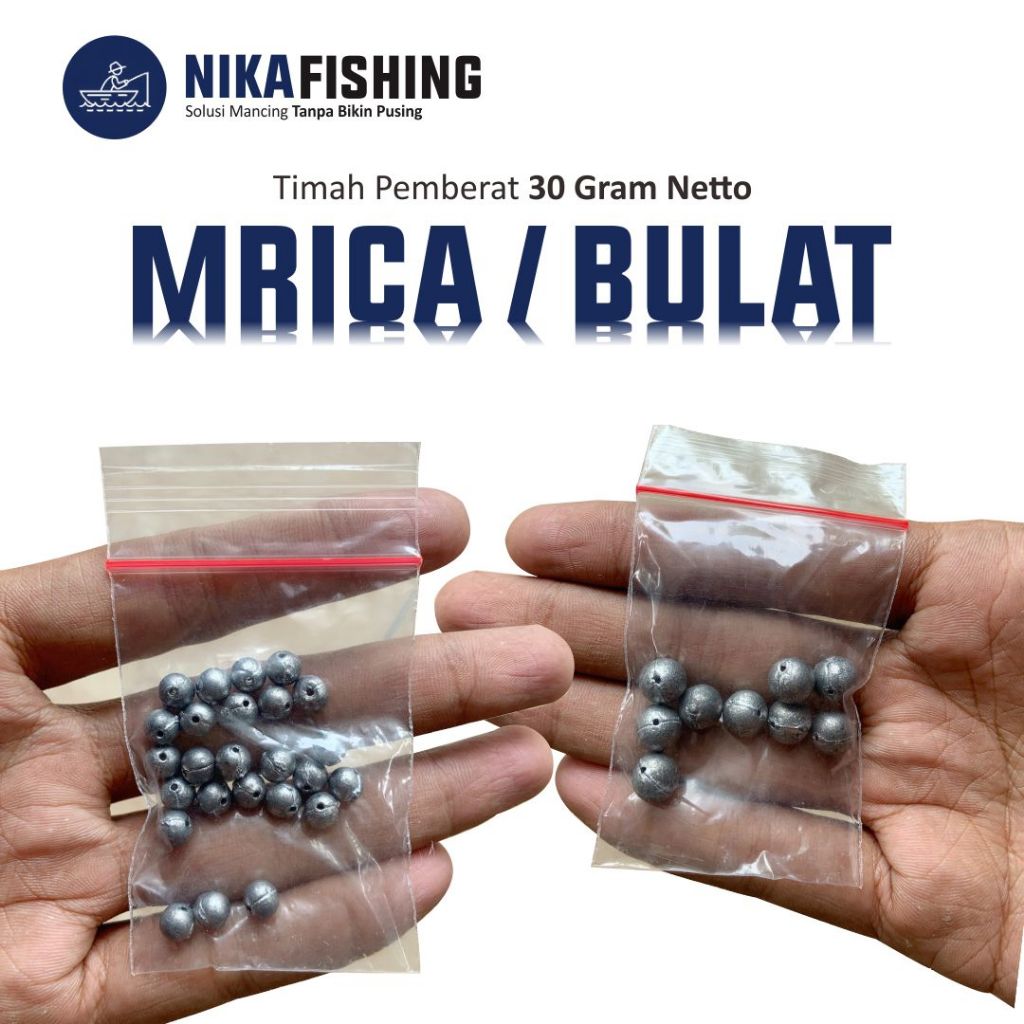 Jual TIMAH MRICA / TIMAH MERICA GUNDU PEMBERAT PANCING 30 Gram/Pack ...