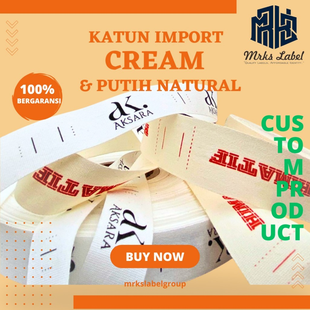 Jual label katun import halus/label anak/merek anti gatal/LABEL ...