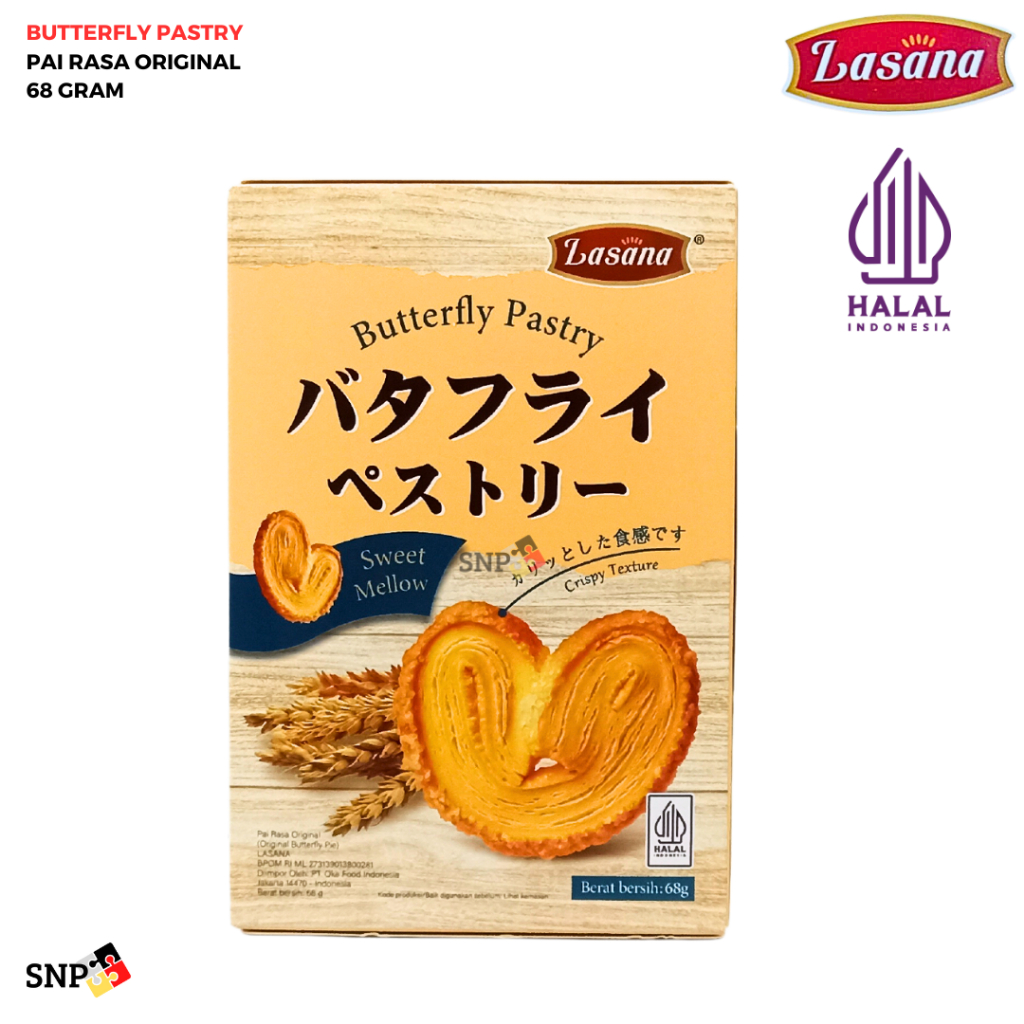 Jual LASANA KUE PAI BUTTERFLY PASTRY RASA ORIGINAL 68 GRAM | Shopee ...