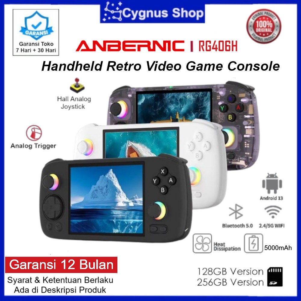 Jual ANBERNIC RG406H Portable Handheld Retro Video Game Console PS1 PSP PS2 Android OS | Shopee ...