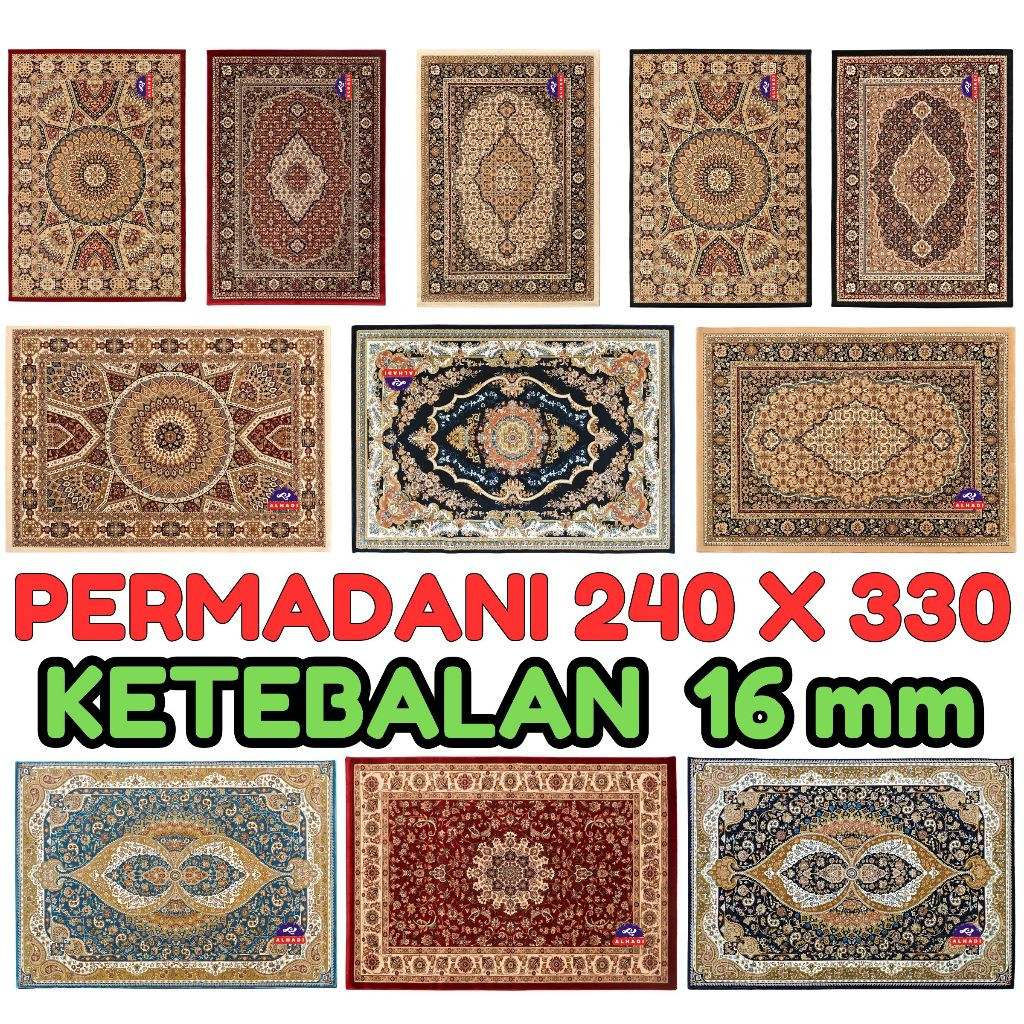 Jual Alhadi Permadani 240 x 330cm Tebal 16mm Karpet Lantai Empuk Alibel ...