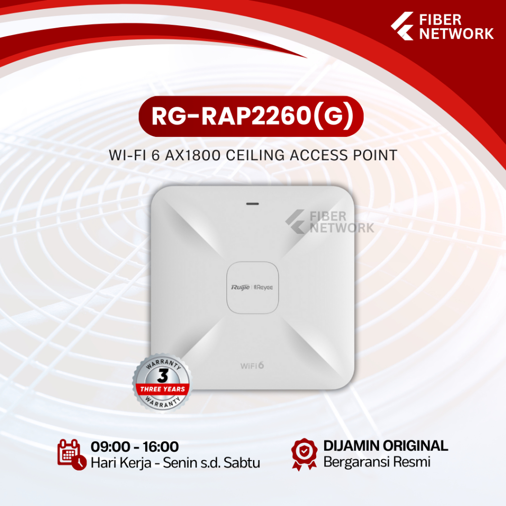 Jual RG-RAP2260G RUIJIE REYEE WI-FI 6 CEILING INDOOR ACCESS POINT ...