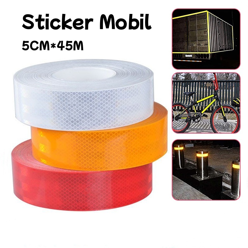 Jual 5CM*45M Sticker Reflektor Stiker Pantul Cahaya Sticker Reflector ...