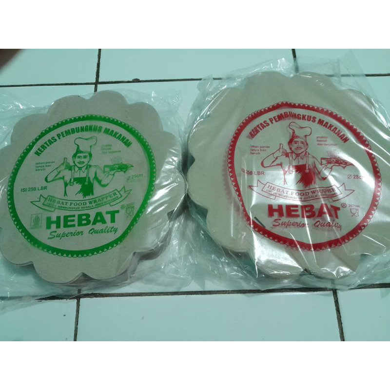 Jual kertas nasi bulat merk hebat 1 pak isi 250 lembar | Shopee Indonesia