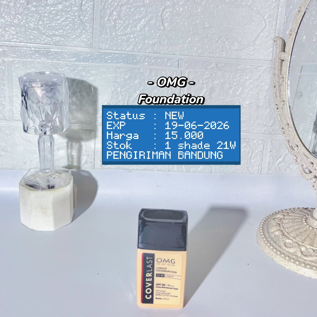 Jual OMG Oh My Glam Coverlast Liquid Foundation SPF 20 PA++ | Alas ...