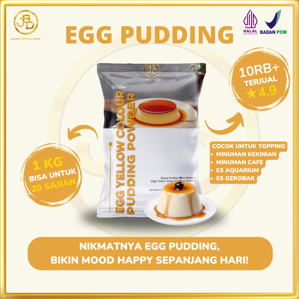 Jual Egg Pudding Powder 1kg | Topping Minuman | Jakarta Bubble Drink ...
