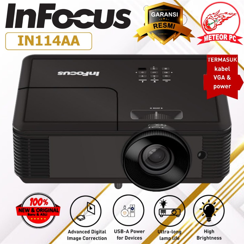 Jual PROYEKTOR INFOCUS IN114AA IN-114AA XGA Penganti IN114XV 3800LUMENS ...