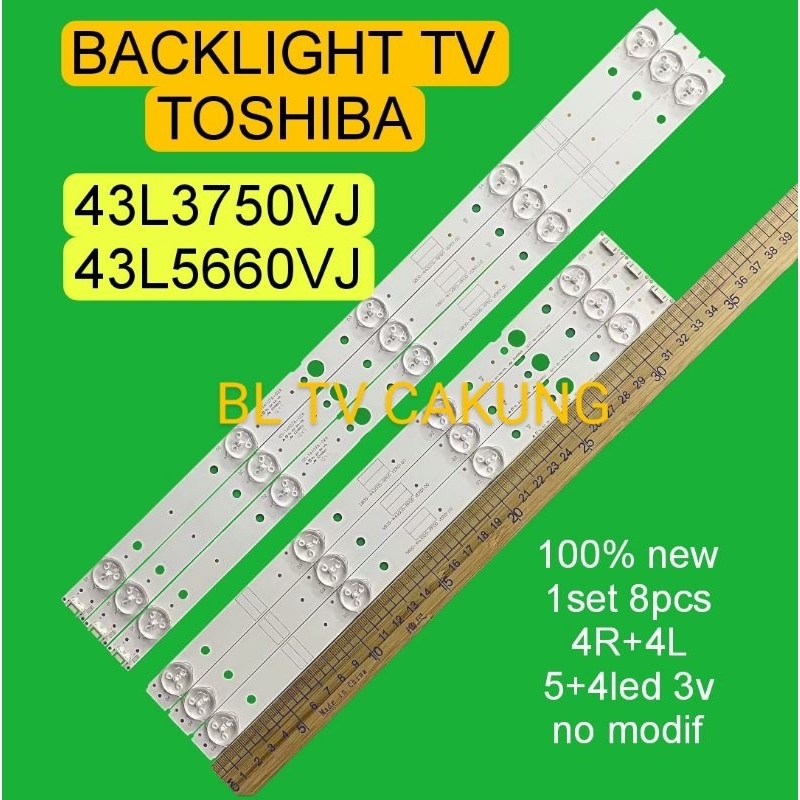 Jual LAMPU LED BACKLIGHT BL TV TOSHIBA 43INCH 43L3750 | Shopee Indonesia