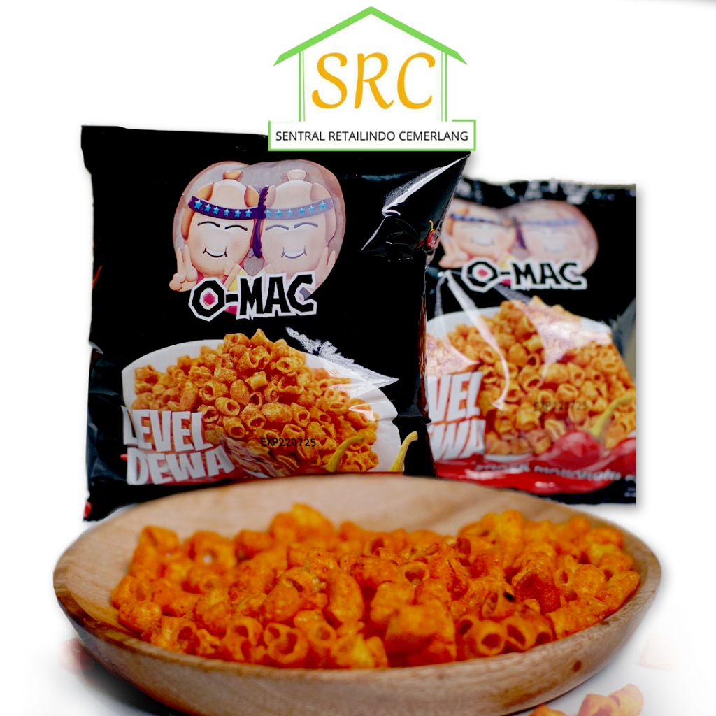Jual O-MAC Snack Makaroni Pedas 1 Renceng Isi 10 Omac | Shopee Indonesia