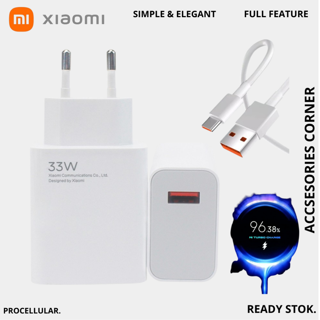 Jual Kepala Adaptor Charger Xiaomi Poco X3 Pro 33W Turbo Charge ...