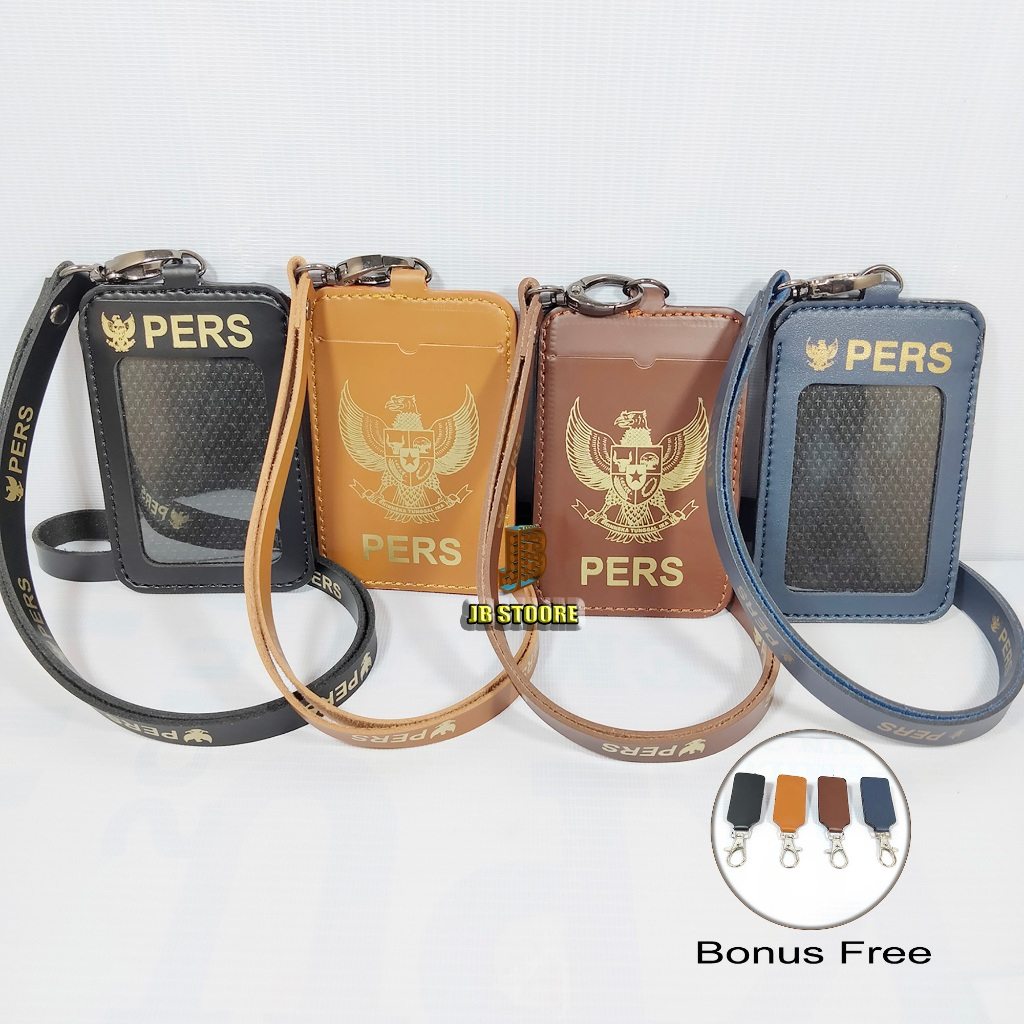 Jual Tempat Id Card PERS Kulit / Id Card Holder Pers Wartawan Gantung ...