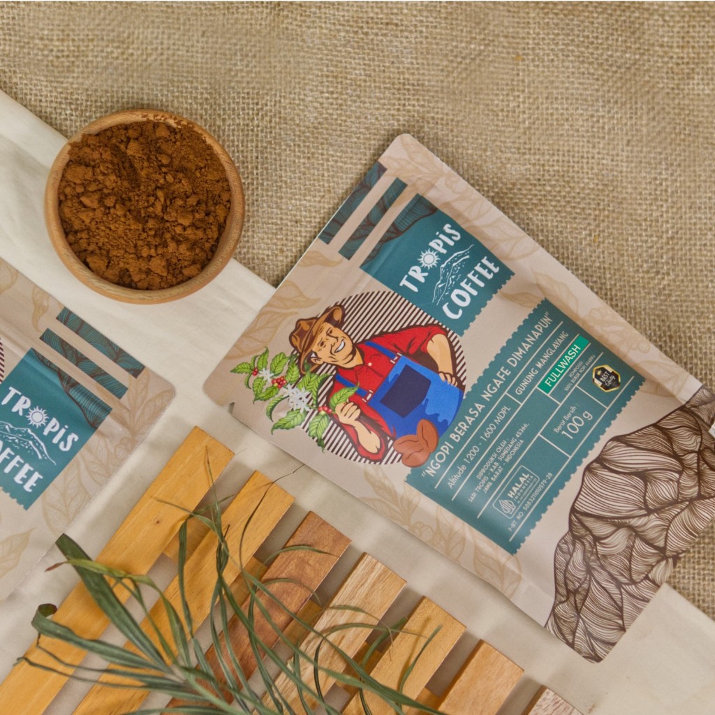 Jual Kopi Asli 100% Arabica FULLWASH Process Medium Dark Roast 100 gram ...