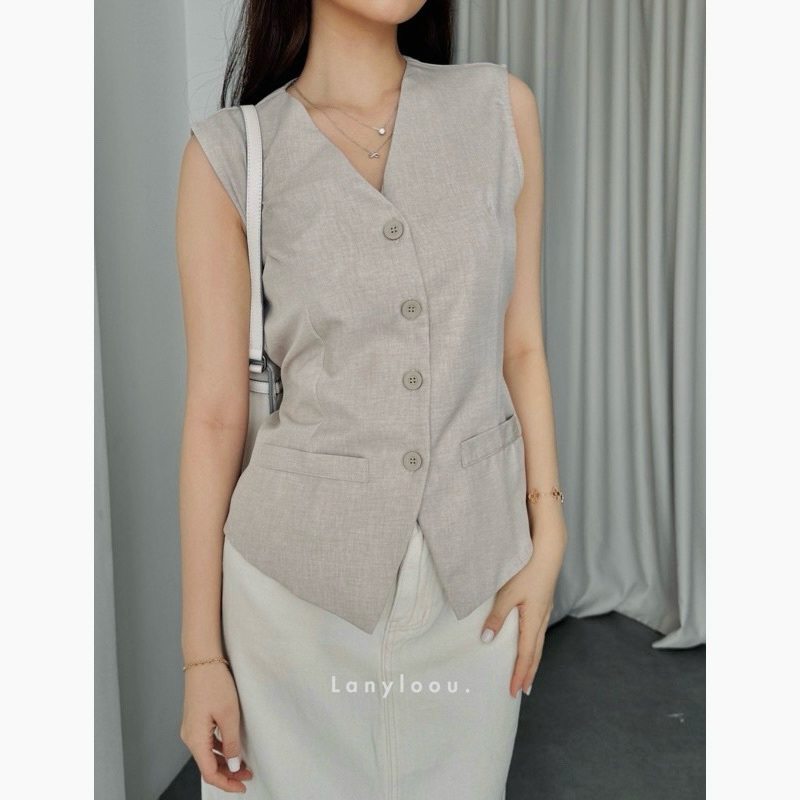 Jual SORA VEST - lanyloou | rompi wanita | vest wanita | atasan kerja wanita | Shopee Indonesia