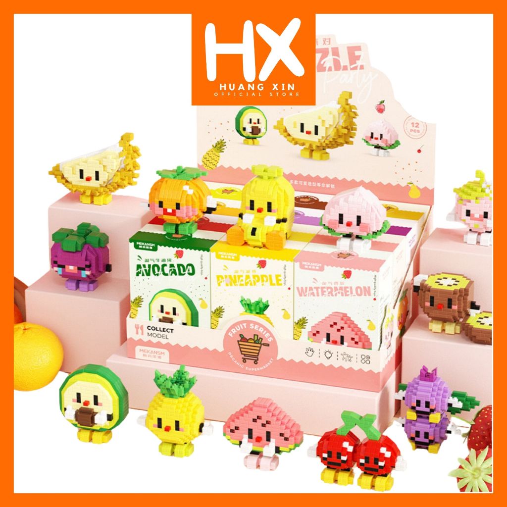 Jual HX Fruits Buah Mini Brick Building Blok Toys Puzzle Mainan Anak ...