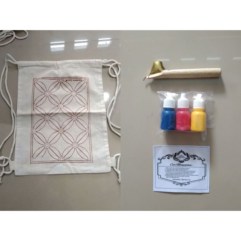 Jual PAKET ALAT BATIK TAS SERUT GENDONG LENGKAP (Tas serut, canting ...