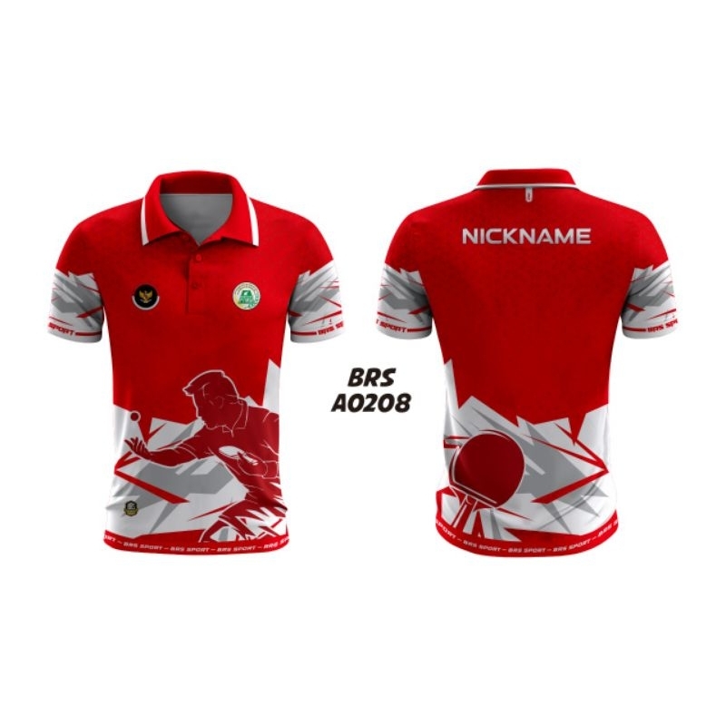 Jual KAOS BAJU TENIS MEJA, PTMSI, Free custom desain. | Shopee Indonesia