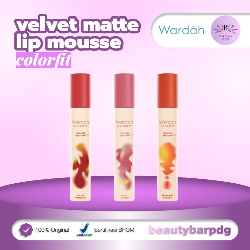 Jual Wardah Colorfit Velvet Matte Lip Mousse Color Therapy | Shade 15 ...