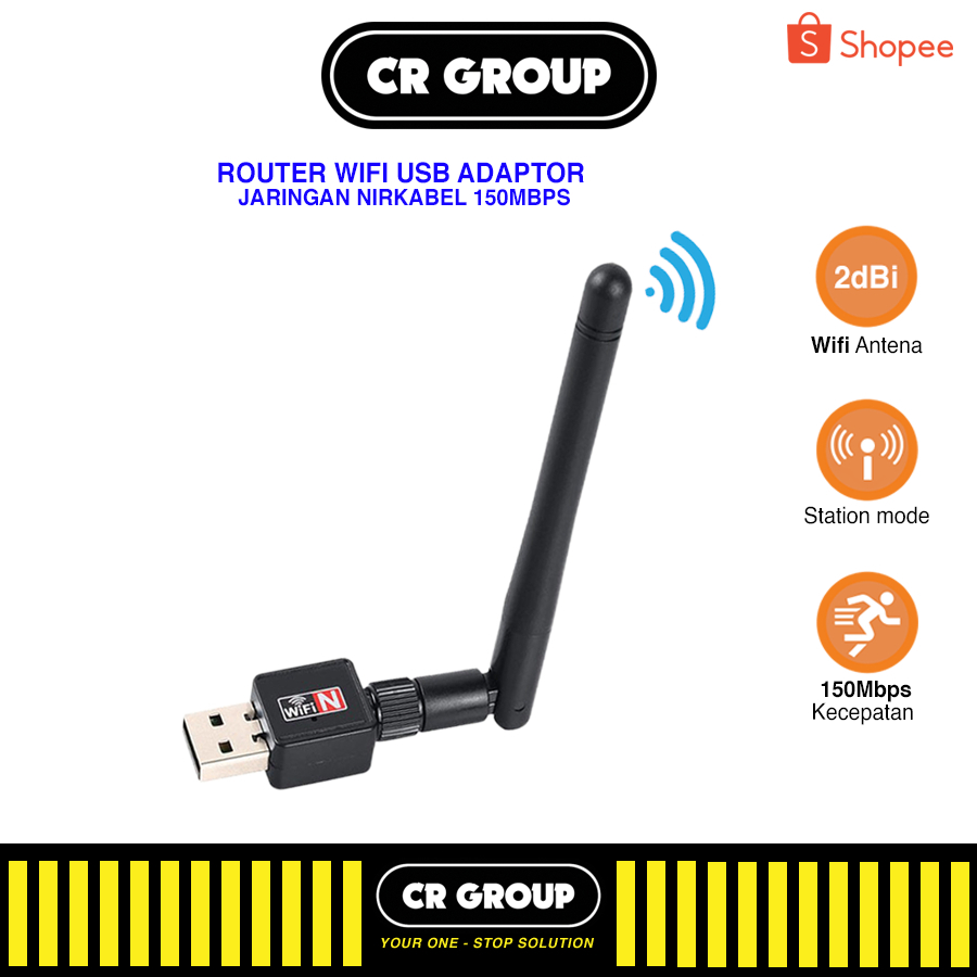Jual [CRGROUP] Wireless USB WiFi Adapter - Penangkap Sinyal WiFi Cepat 2.4Ghz 150MBPS dengan ...