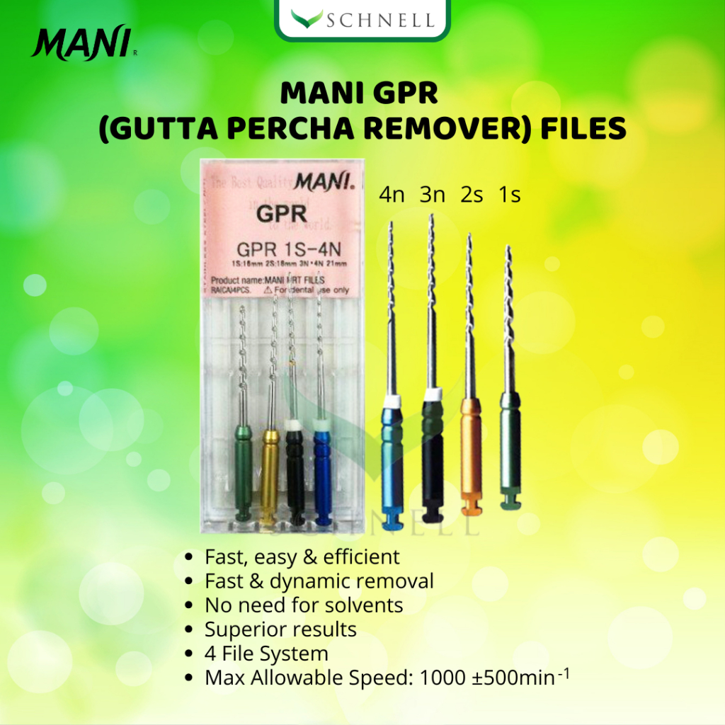 Jual MANI Gutta Percha Remover (GPR) Files/Pembongkar Gutta Percha ...