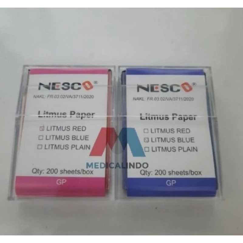 Jual Litmus Paper Blue Red / Kertas PH Paper Lakmus Biru Merah Nesco ...