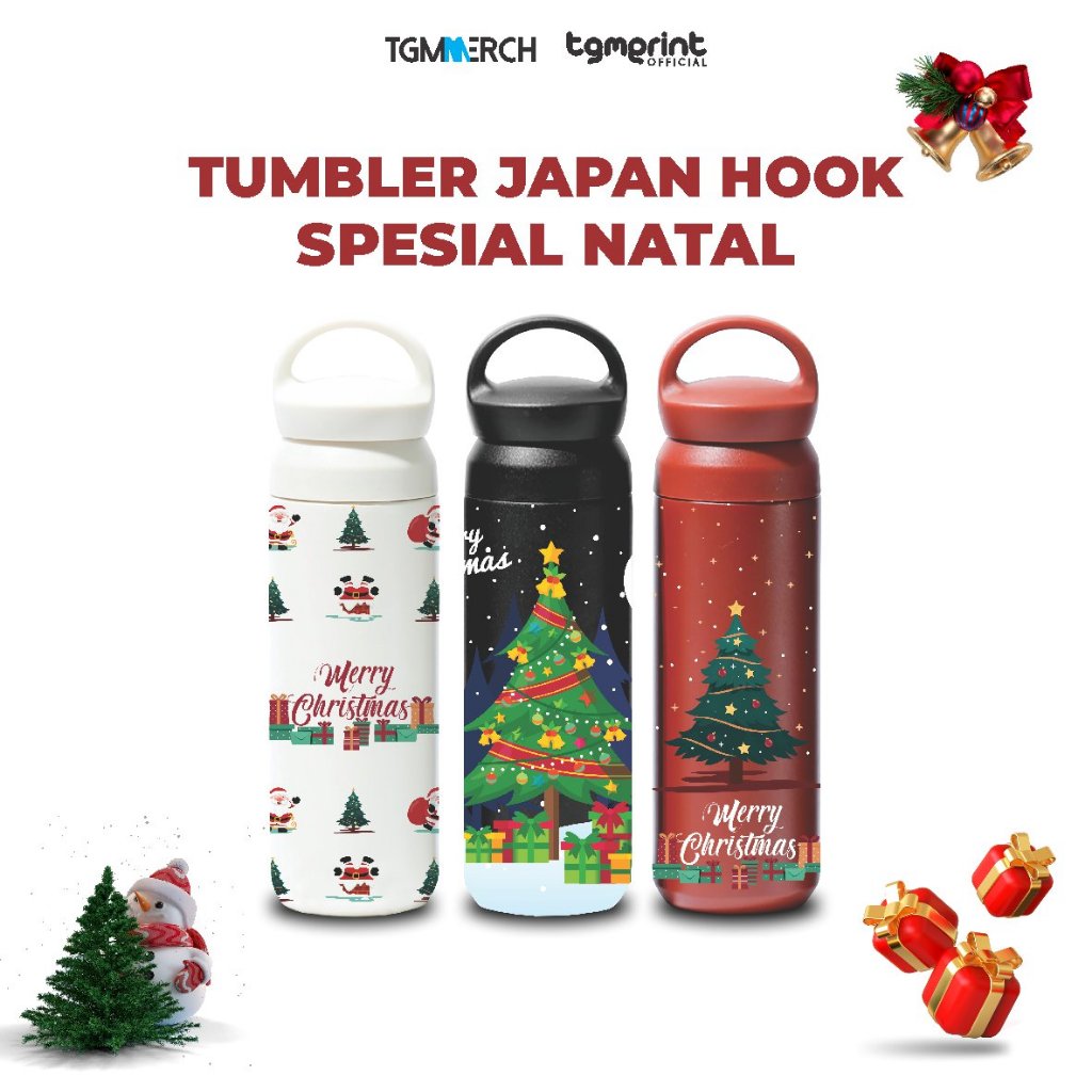 Jual TGM MERCH - Tumbler Travel Japan Hook termos Suhu UV Spesial Natal ...