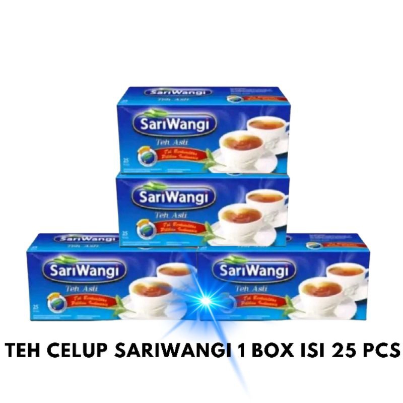 Jual Teh Celup Sariwangi 1 Box Isi 25 pcs x 1,85gr | Shopee Indonesia