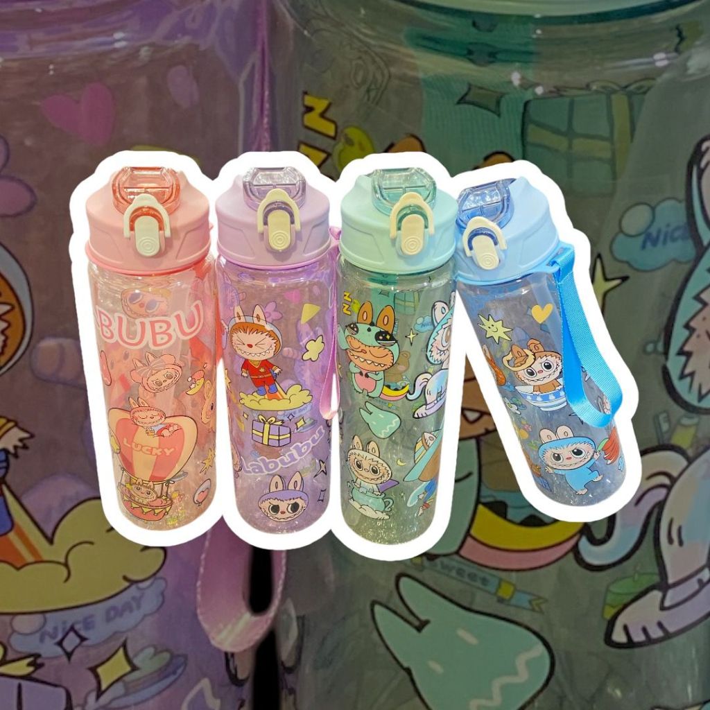 Jual Botol Labubu / Botol Smiggle Viral Lucu Karakter Lucu Anak Sticker ...