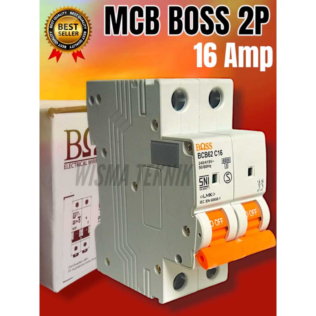 Jual MCB 2P 16 Amp BOSS 6 KA BCB62C16 | Shopee Indonesia