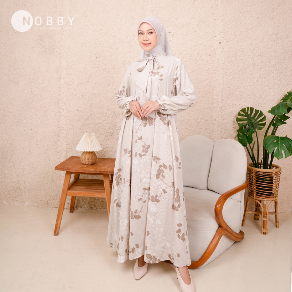 Jual Gamis Wanita Elegan Mewah Nobby Heera Dress Kondangan | Shopee ...