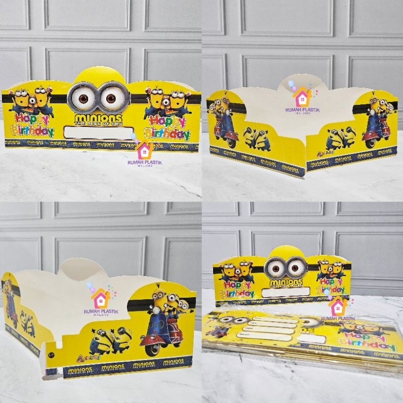 Jual 1pack isi 10 Topi mahkota minion despicable me papoy kuning yellow ...