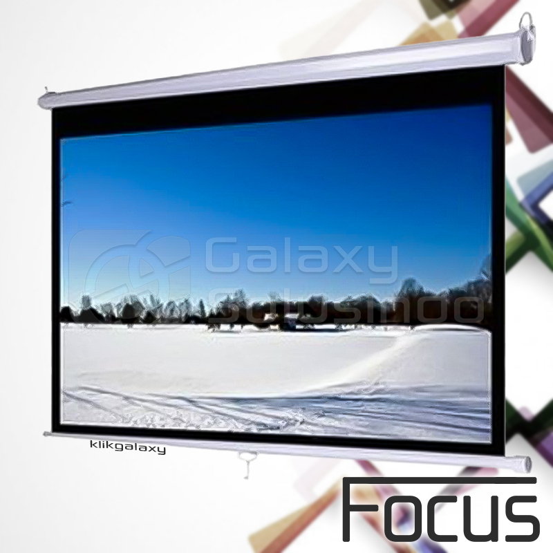 Jual Focus Myscreen VS-150M Wall Screen Motorized 150 inch | Shopee ...