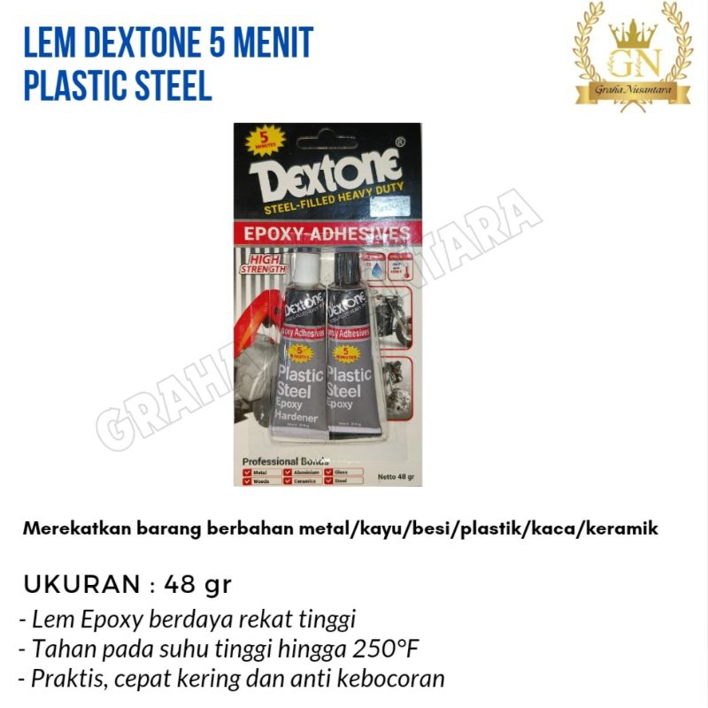 Jual Dextone Lem Dextox 5 Menit Plastic Steel 48gr | Shopee Indonesia