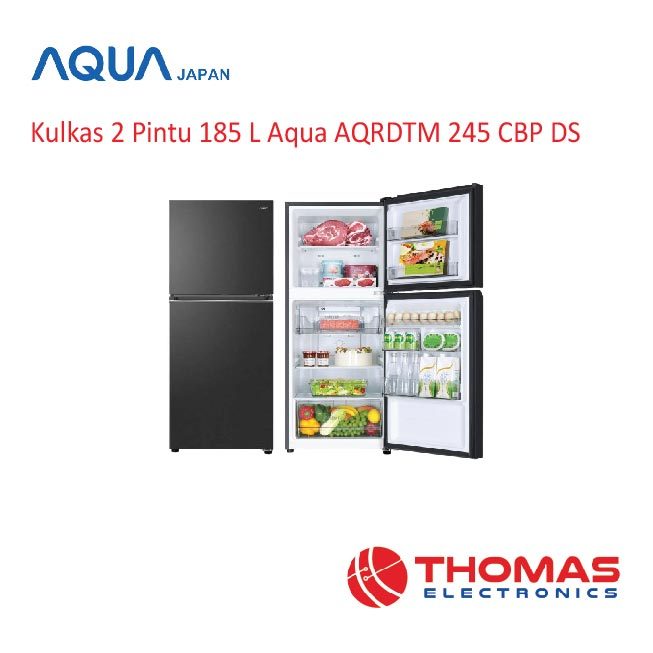 Jual Kulkas 2 Pintu 185 Liter Aqua AQR DTM 245CBPDS 245 CBP DS Turbo Cooling Ice Twist Garansi ...