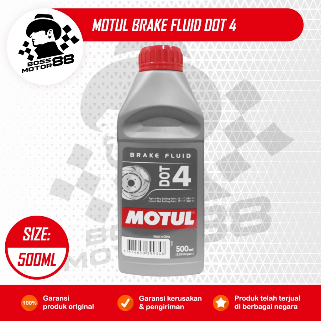 Jual Motul Brake Fluid Oli Minyak Rem Motor Mobil DOT 4 Original 500ml ...