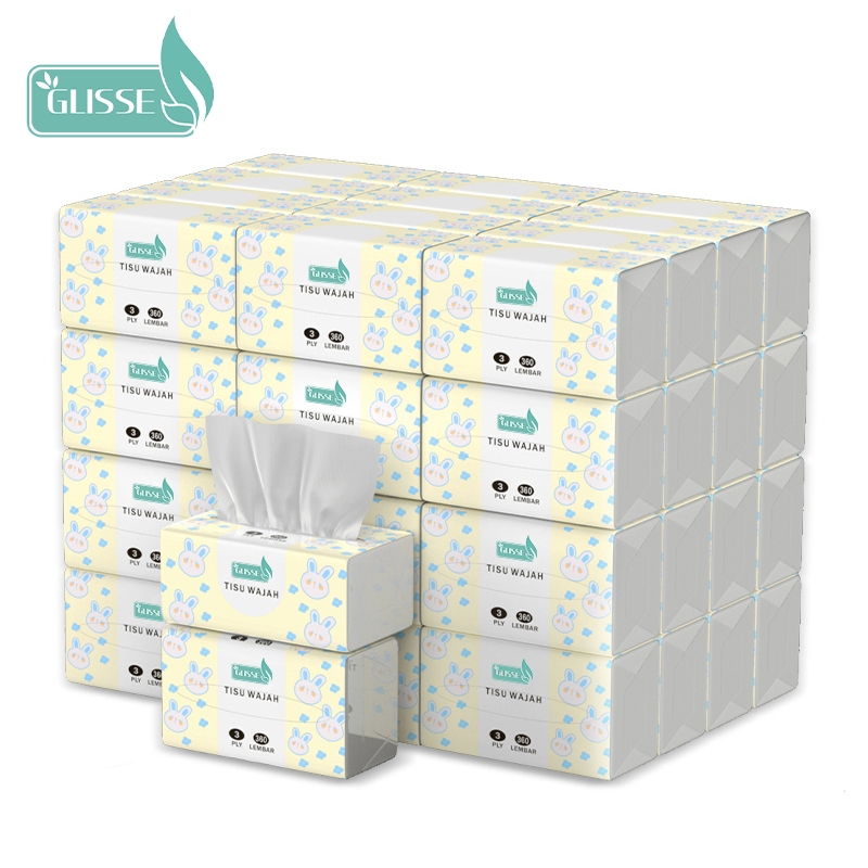 Jual 【30 Pack】GLISSE Soft Facial Tissue 360 Sheets 3-Ply Tissue Murah ...
