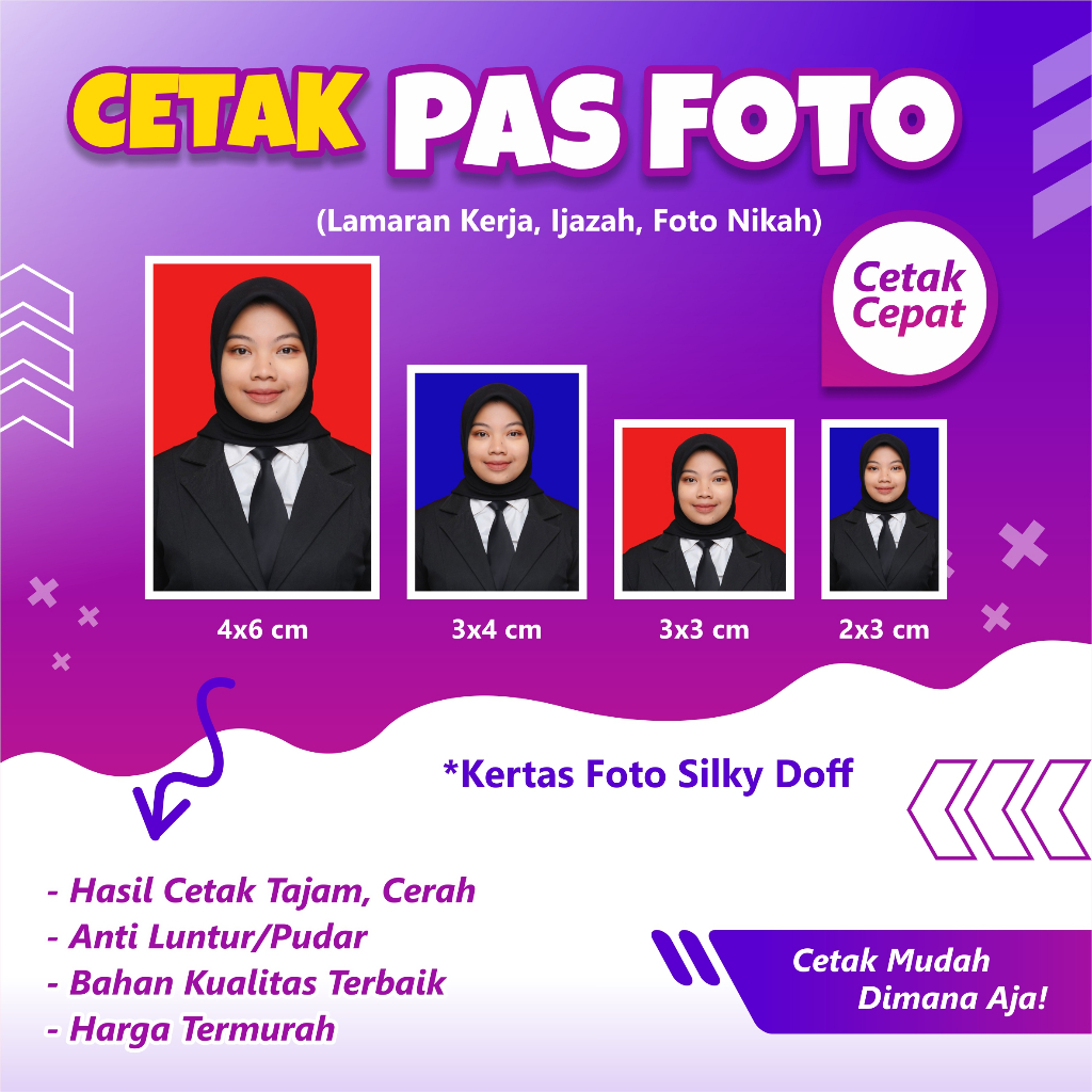Jual Cetak Pas Foto | Cetak Foto Ijazah / Foto Rapot / Foto Lamaran Kerja / Foto Nikah | Shopee ...