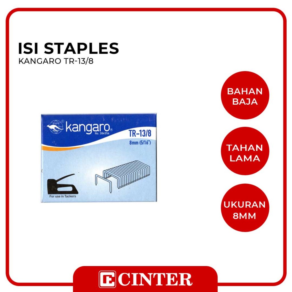 Jual KANGARO - ISI STAPLER / ANAK HEKTER / STAPLES / TR-13/8 (5/16 ...
