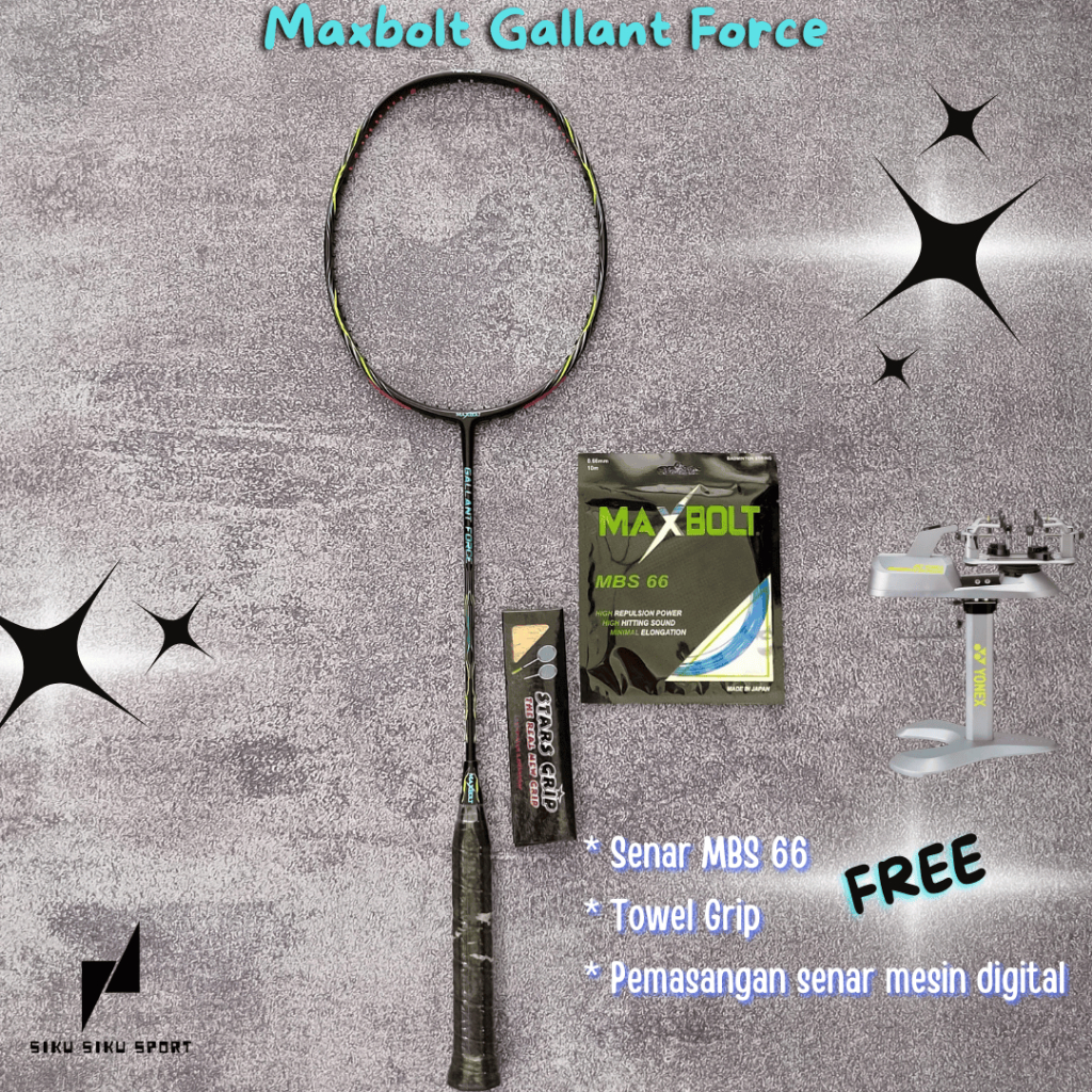 Jual Raket Badminton Maxbolt Gallant Force | Shopee Indonesia