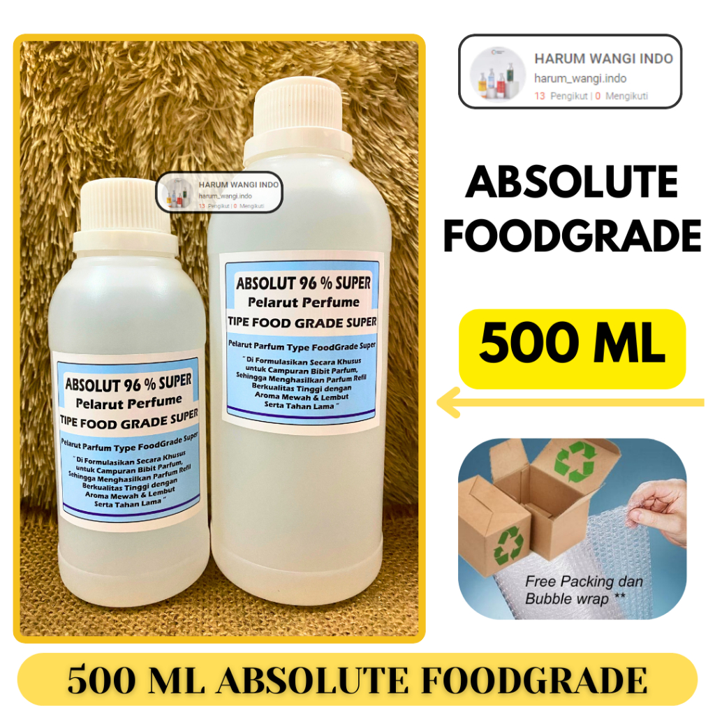Jual Campuran Bibit Parfum 500 ML Botol Plastik ABSOLUTE FOODGRADE ...
