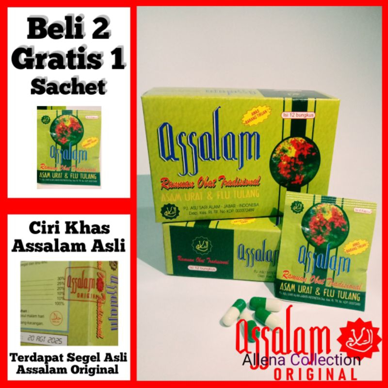 Jual Assalam Herbal Asam urat Flu tulang Original | Shopee Indonesia
