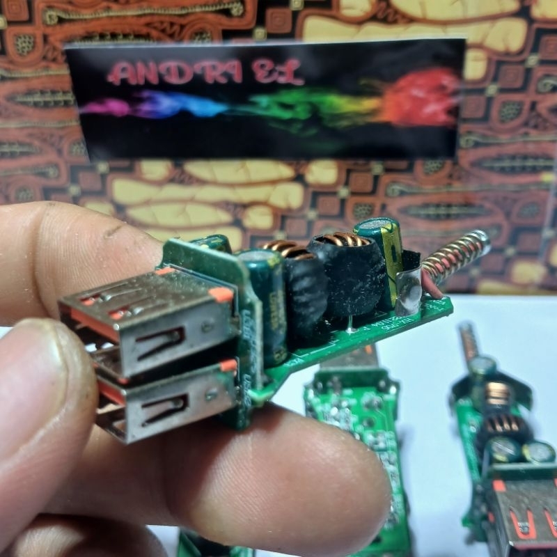 Jual modul step down 12volt to 5volt dc 3amper modul charger DC12v to ...