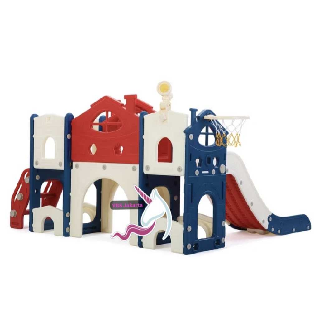 Jual PLAYGROUND RUMAH 3IN1 RING BASKET AYUNAN SWIMG SLIDE SET HIJAU ...