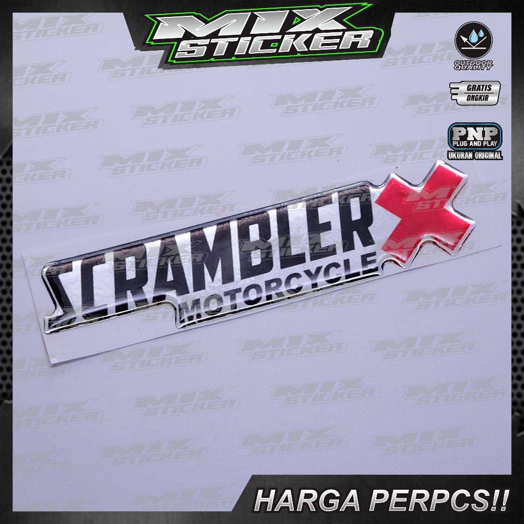 Jual emblem timbul scrambler x | emblem timbul scrambler x | emblem ...