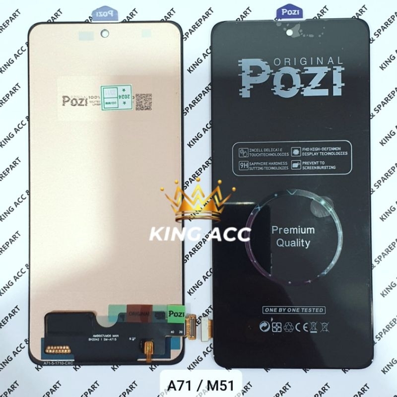 Jual POZI LCD TOUCHSCREEN SAMSUNG GALAXY A71 / M51 / M62 / A715 / M515 / M625 BLACK POZI ...