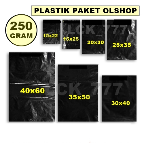 Jual (250 Gram) Plastik Packing Olshop 15x22 20x30 25x35 30x40 35x50 ...