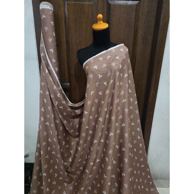 Jual Kain Rayon Viscose Motif 2 Jenis Pita Sebar Dasar Coksu/Milo (uk ...