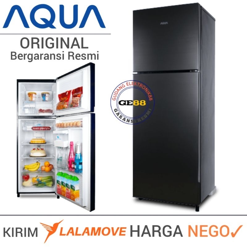 Jual Kulkas AQUA 2 Pintu 220 Liter AQR-D270 Lemari Es AQUA Garansi Resmi | Shopee Indonesia