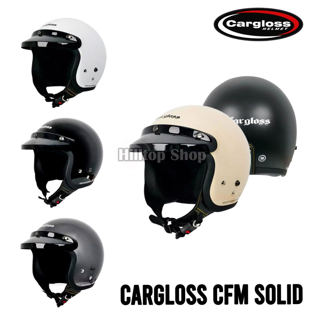 Jual Helm Cargloss CFM Solid Retro Half Face Motorcycle Helmet | Shopee ...