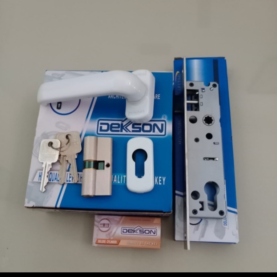 Jual Handle pintu aluminium dekson lhr 0816 + Kunci set | Shopee Indonesia