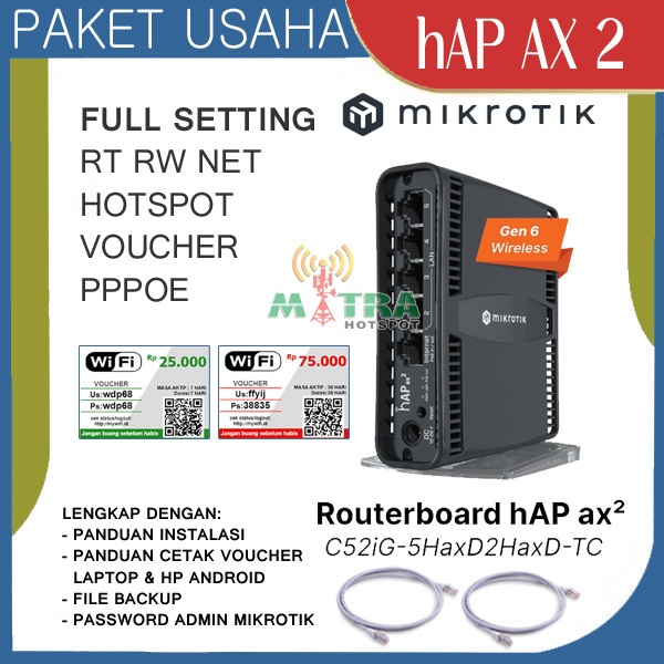 Jual Mikrotik C52iG-5HaxD2HaxD-TC (hAP ax2) Full Setting Untuk Usaha ...